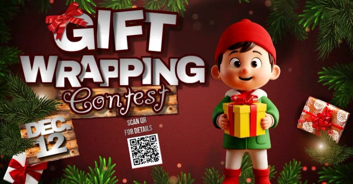 Holiday Wrapping Contest Template | PosterMyWall
