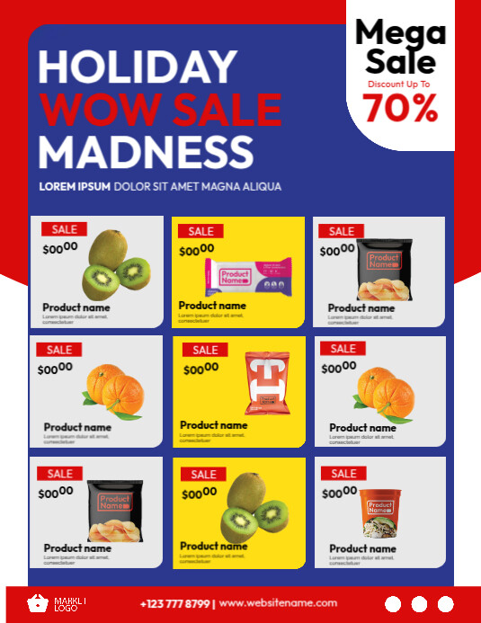 Holidays Madness Sale Template | PosterMyWall