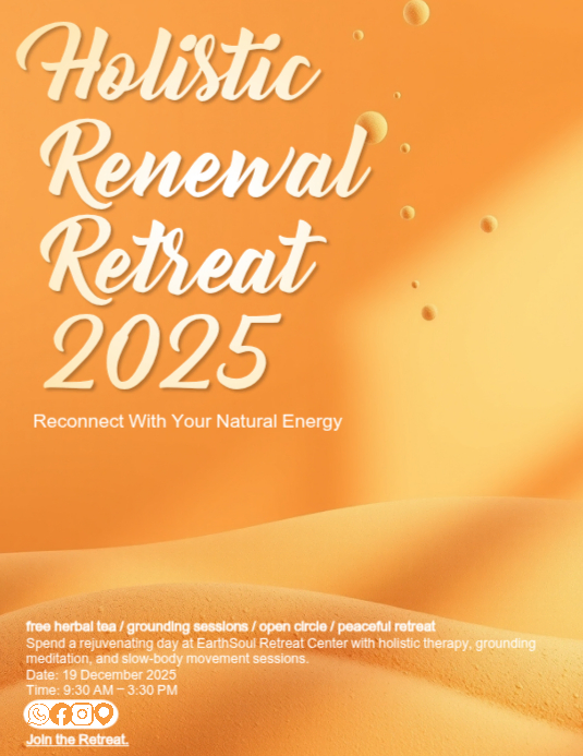 Holistic Wellness Retreat Flyer Template | Terracotta Natural Calm ...