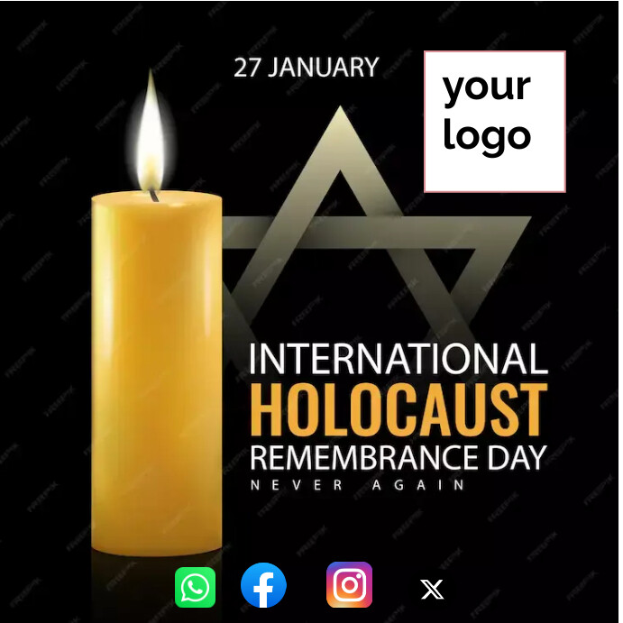 Holocaust Instagram post template | PosterMyWall