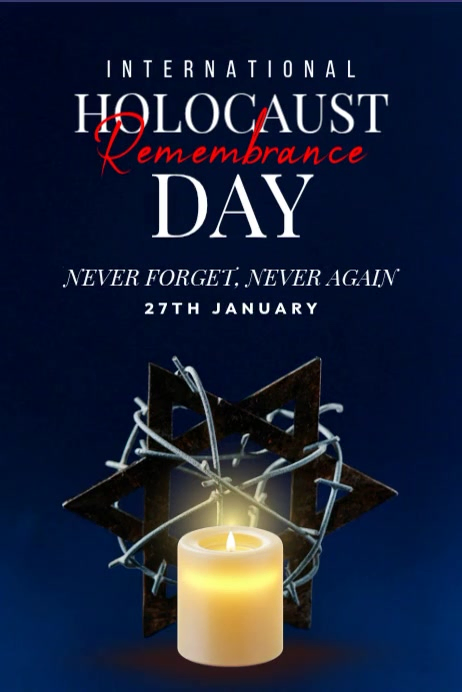 Holocaust Remembrance Day Video Template | PosterMyWall