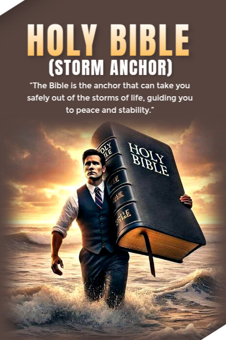 Holy bible, bible, storm anchor, bible study Template | PosterMyWall