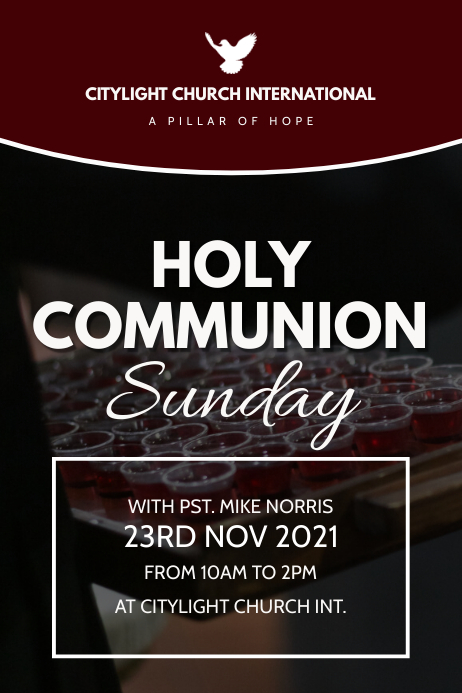 holy communion church flyer Template | PosterMyWall
