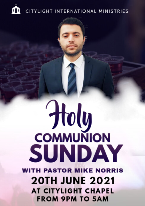 holy communion church flyer Template | PosterMyWall