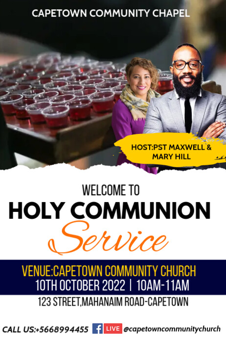 holy communion church flyer template | PosterMyWall