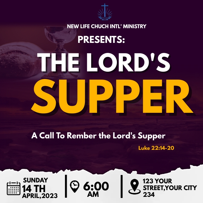 Holy Communion Template | PosterMyWall