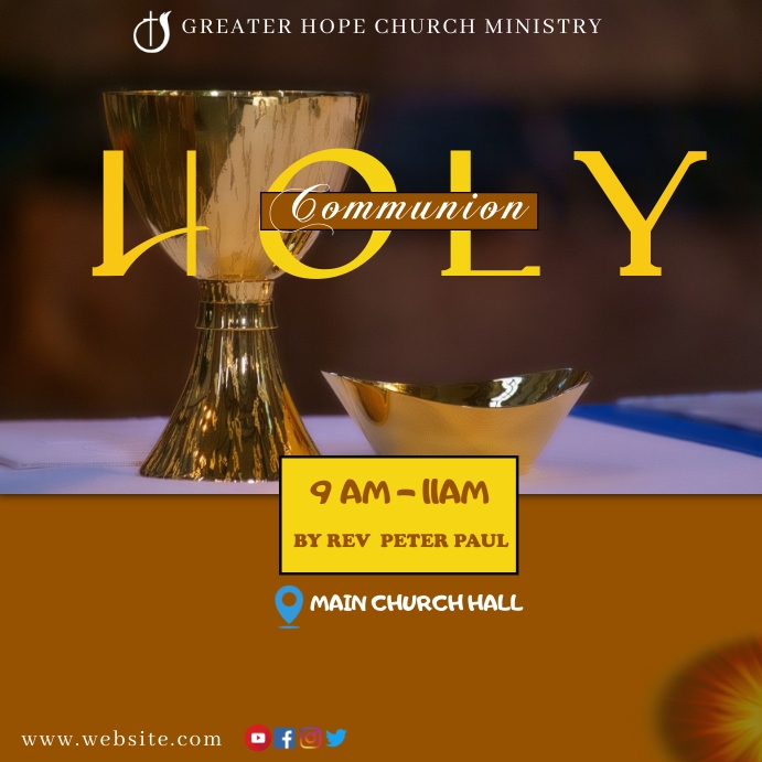 Holy Communion Template | PosterMyWall