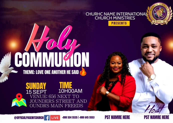 holy communion Template | PosterMyWall