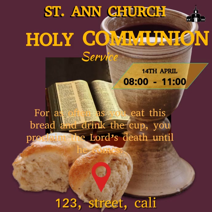 Copy of Holy communion | PosterMyWall