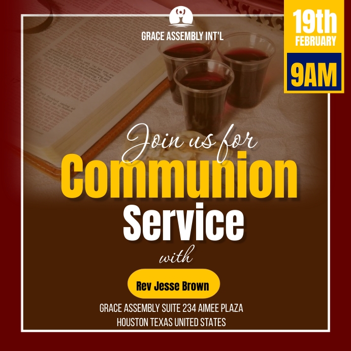 Holy communion Template | PosterMyWall