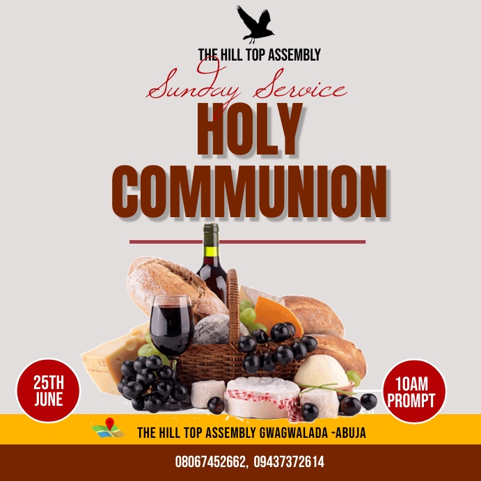 Holy communion Template | PosterMyWall