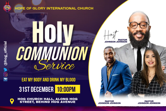 Copy of Holy Communion | PosterMyWall