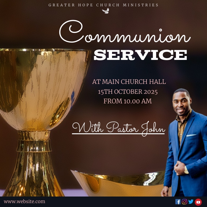 Holy communion Template | PosterMyWall