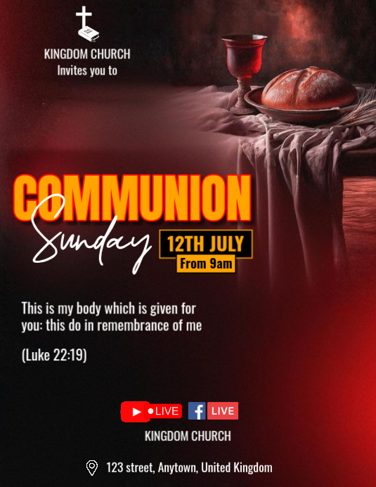 Plantilla de Holy Communion | PosterMyWall