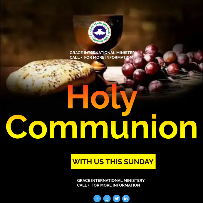 Plantilla de HOLY COMMUNION | PosterMyWall
