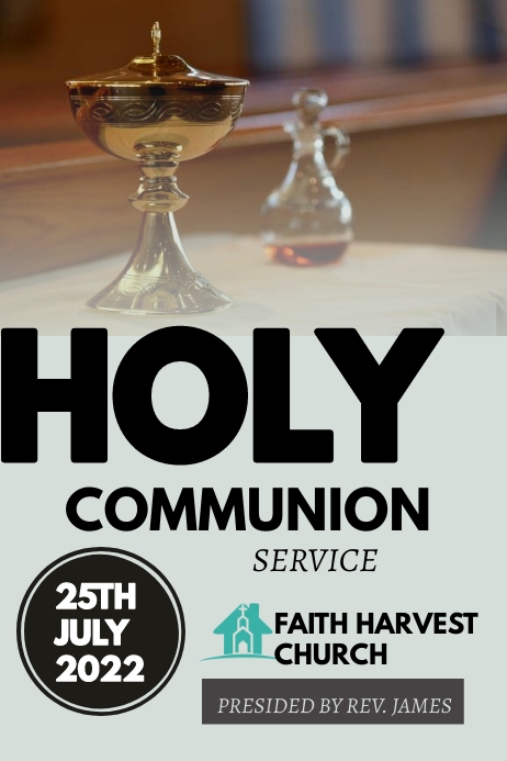 Holy communion Template | PosterMyWall