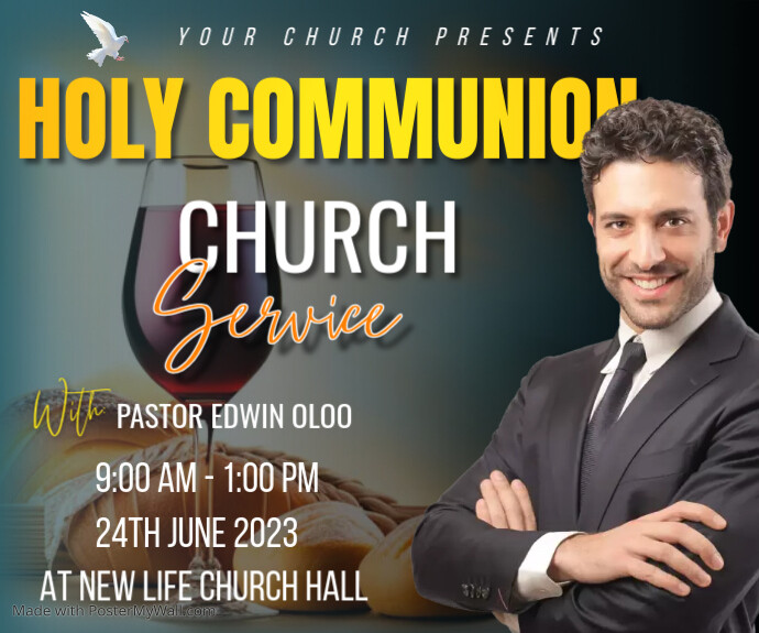 holy communion Template | PosterMyWall