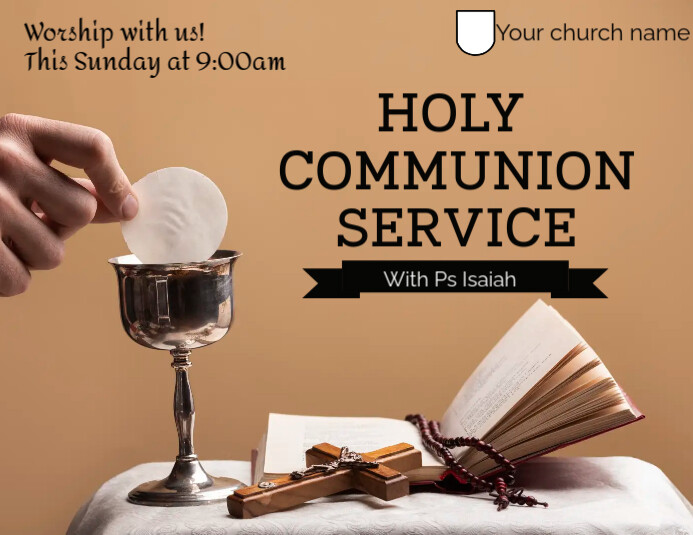 Holy communion flyer Template | PosterMyWall