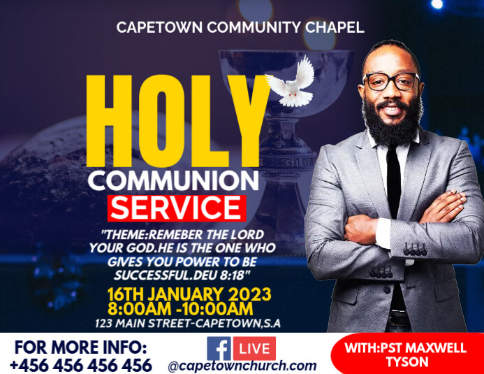 holy communion flyer poster Template | PosterMyWall