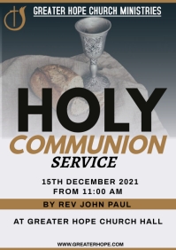 Holy Communion Flyer Template | PosterMyWall