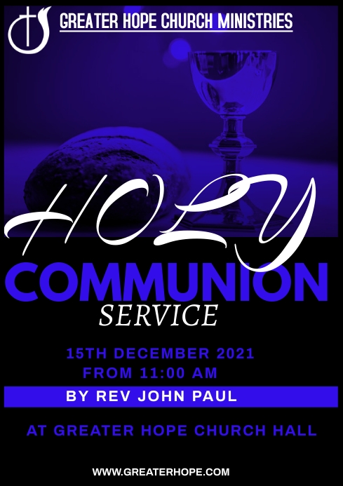 Holy Communion Flyer Template | PosterMyWall