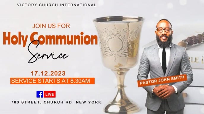 Holy Communion invitation poster Template | PosterMyWall