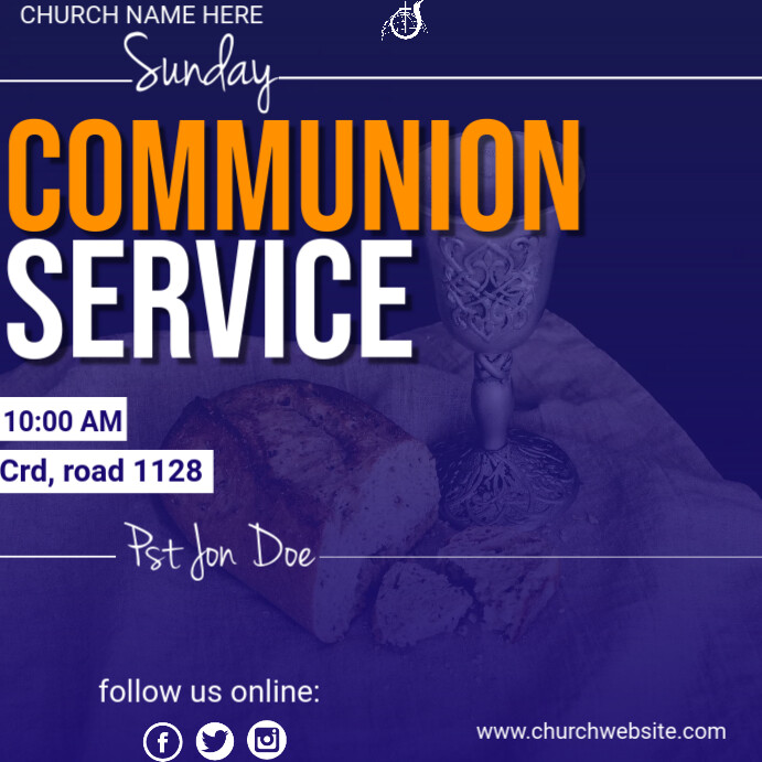 Copy of HOLY COMMUNION SERVICE (2) | PosterMyWall