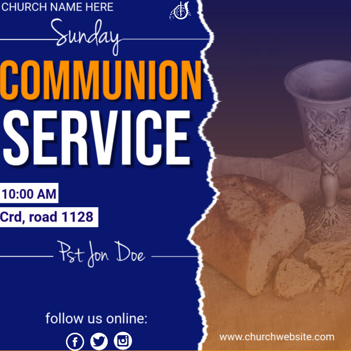 Copy of HOLY COMMUNION SERVICE | PosterMyWall