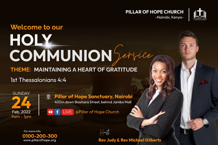 Holy communion service Template | PosterMyWall