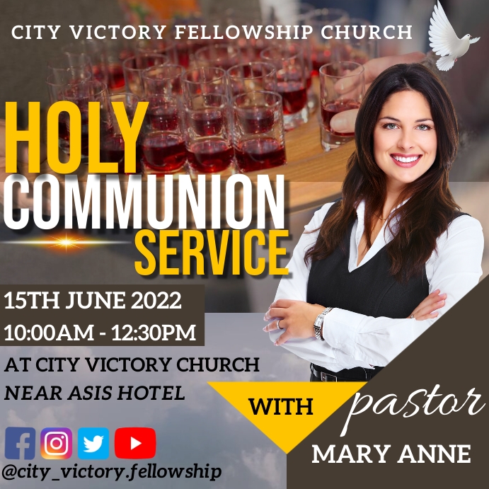 Holy Communion Service Template | PosterMyWall