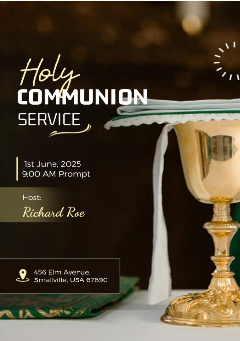 Plantilla de Holy Communion Service | PosterMyWall