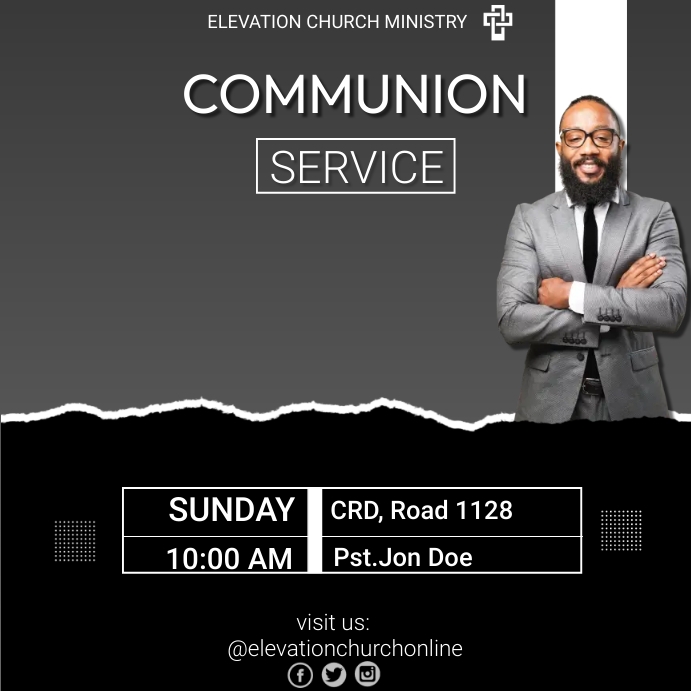 Plantilla de Del Servicio de La Sagrada Comunión | PosterMyWall