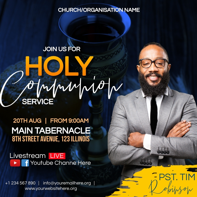 holy communion service Template | PosterMyWall