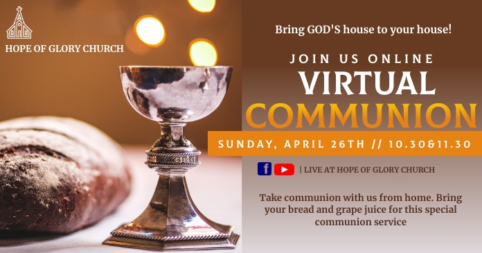 Holy communion service Template | PosterMyWall