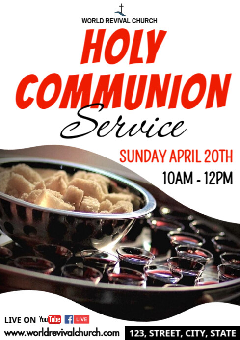 Copy of Holy Communion Service Flyer | PosterMyWall