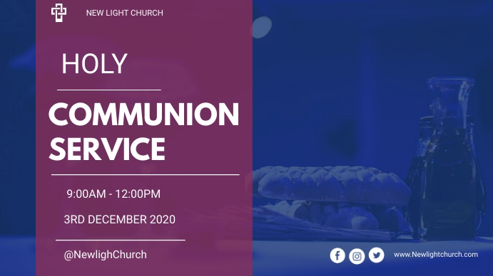 Holy communion service flyer Template | PosterMyWall