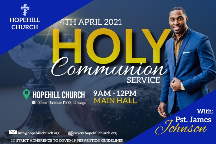 holy communion service flyer Template | PosterMyWall