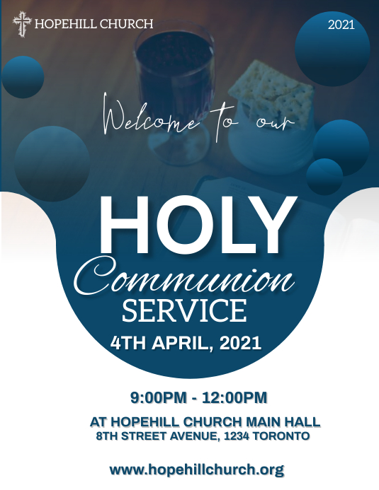 holy communion service flyer Template | PosterMyWall