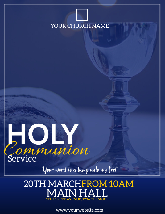 holy communion service flyer Template | PosterMyWall