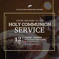 HOLY COMMUNION SERVICE FLYER design Template | PosterMyWall