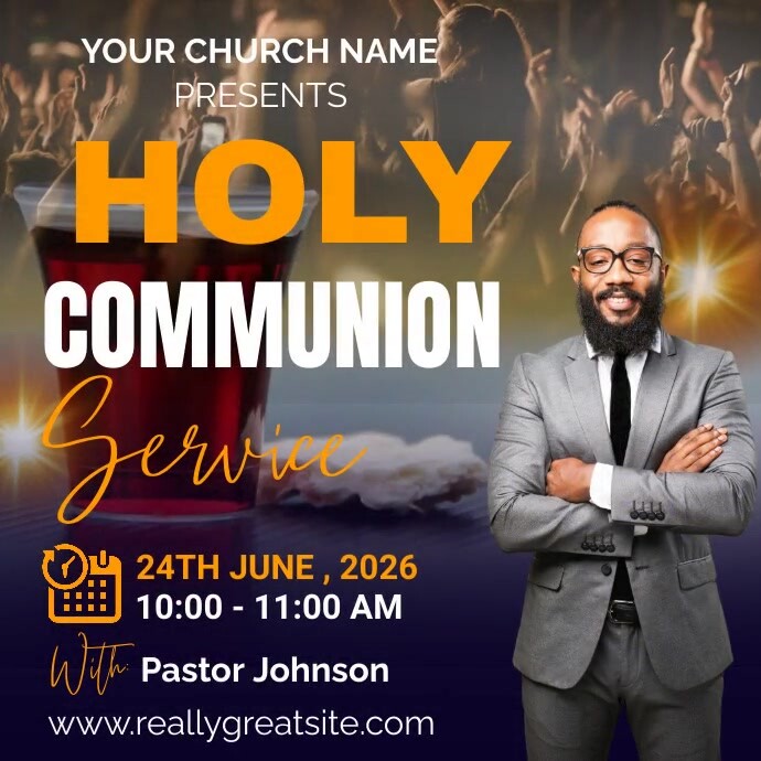 Holy Communion Service Instagram Post Template | PosterMyWall
