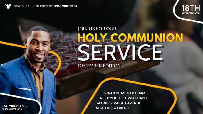 holy communion service poster design Template | PosterMyWall