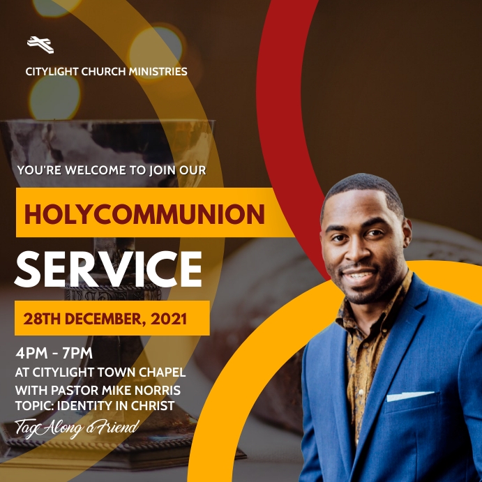 holy communion service poster design Template | PosterMyWall