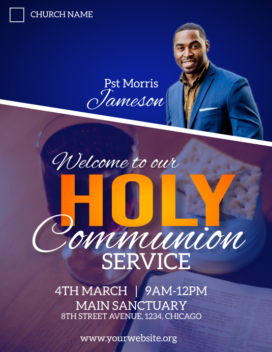 Modèle Service de La Sainte Communion | PosterMyWall