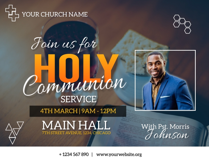 Copy of holy communion service poster | PosterMyWall