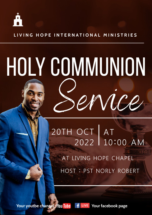 Holy Communion Sunday Template | PosterMyWall