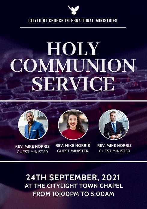 Copy of holy communion sunday poster design | PosterMyWall