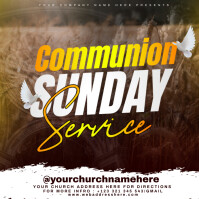Holy communion Sunday service Template | PosterMyWall