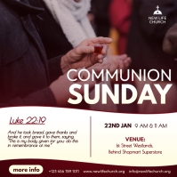 Church communion Sunday service flyers Template | PosterMyWall