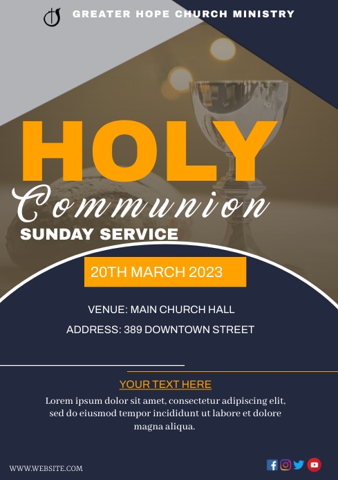 Holy communion template | PosterMyWall